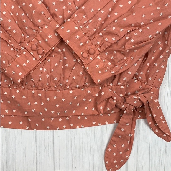 Madewell | Tops | Madewell Wrap Cropped Top In Star Scatter Shirt ...